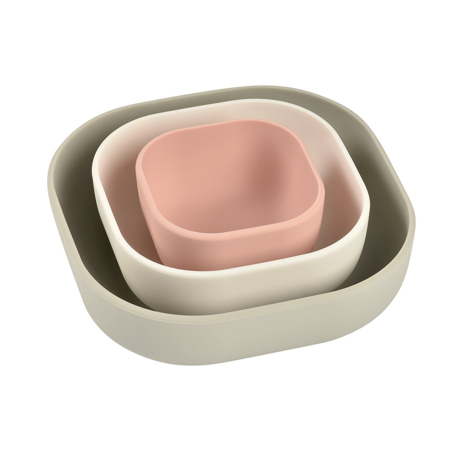 Silicone 3 piece nesting bowl set